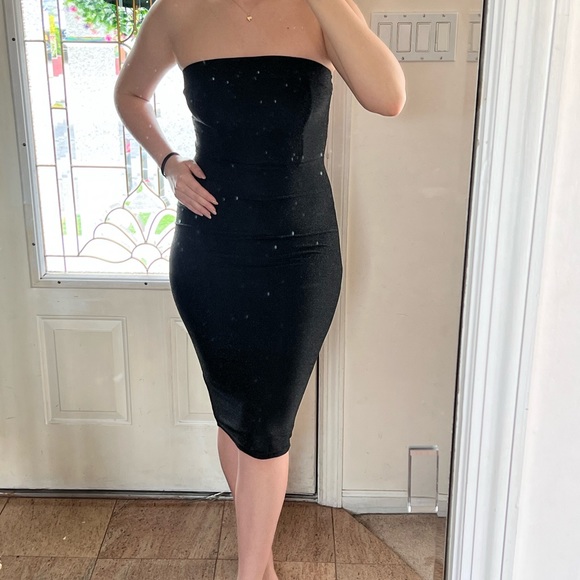 JLUXLABEL | Dresses | Jluxlabel Black Glitter Midi Dress | Poshmark